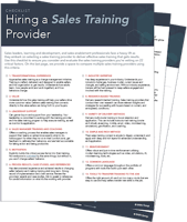 [Checklist] How to Choose a Sales Training Provider