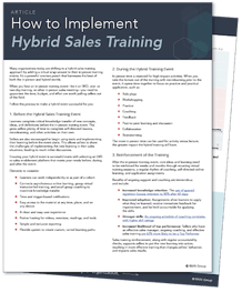 How to Make Hybrid Sales Training Work