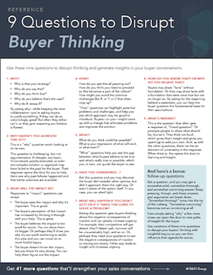 How Sellers Can Disrupt and Reframe Buyer Thinking [+Toolkit]